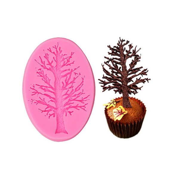 Gadgets Fondant Molds Tree Trunk with Tree Branch Silicone Rubber ...