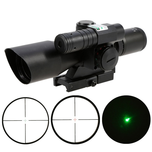Optics Hunting 2.5-10x40BG Sniper Scope Green Dot Laser Sight Reticle ...