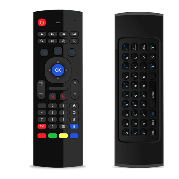 MX3 2.4G Wireless Double-Faced Remote Control Keyboard Air Mouse For PC ...