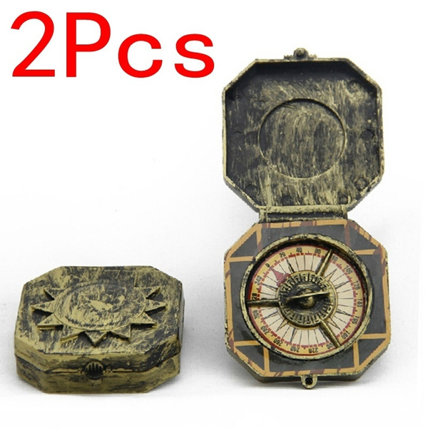 2Pcs Kid Pirate Captain Costume Toy Nautical Compass Party Props ...