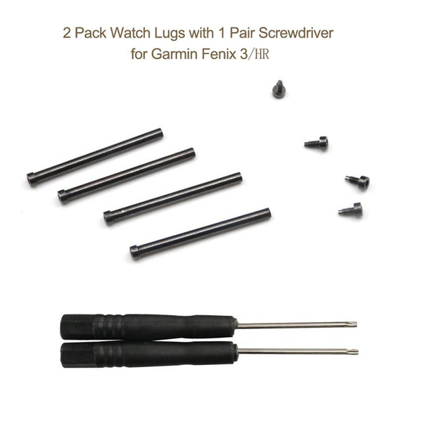 2 PACK Metal Secure Watch Band Lugs Connector with 1 Pair Screwdriver ...