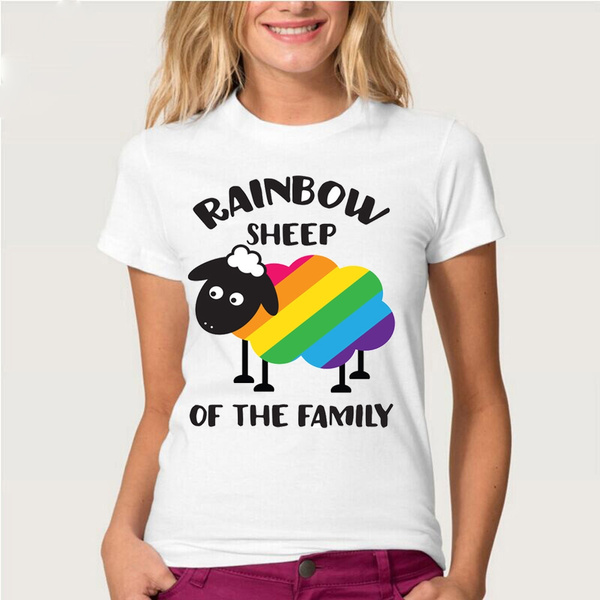2017 2017 New Fashion women's short sleeve Rainbow Sheep Of The Family ... 2017 2017 New Fashion women's short sleeve Rainbow Sheep Of The Family ...