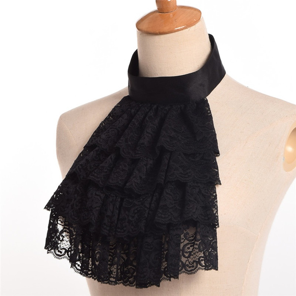 Handmade Victorian Detachable Lace Ruffle Collar Jabot | Wish