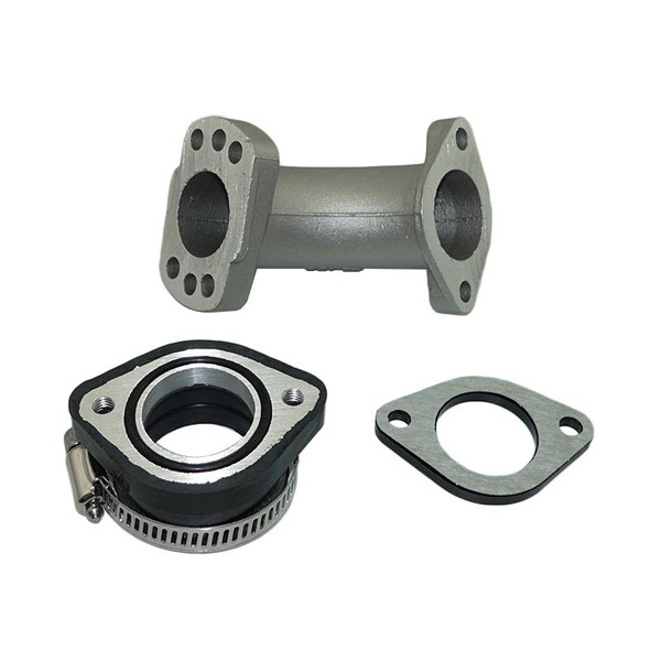 FishMotor Carburetor Intake Manifold Pipe + Intake Adapter Flange ...