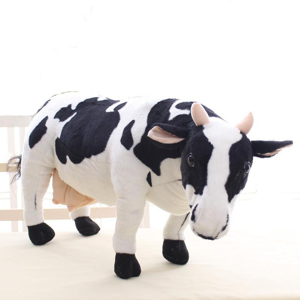 Cute Dairy Milk Cow Cattle Plush Toys Stuffed Animals Doll Kids ...