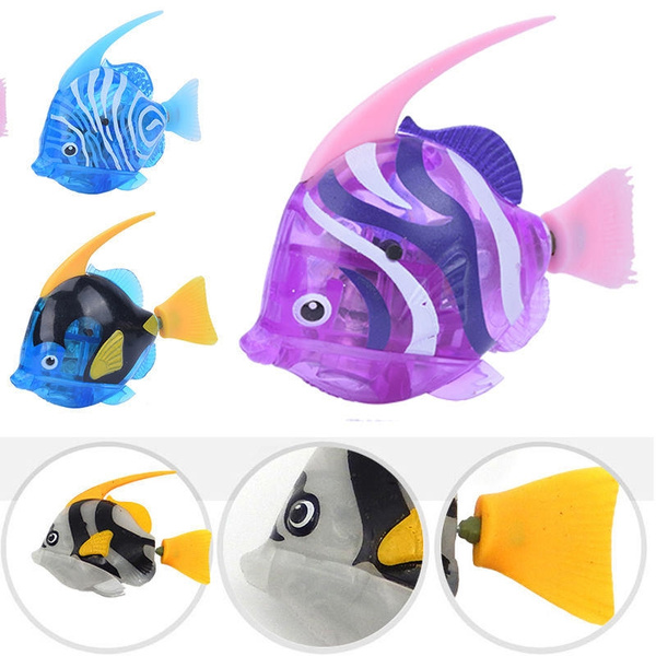 Fashion Swimming Activated Battery Powered Electronic Robo Angel Fish ...