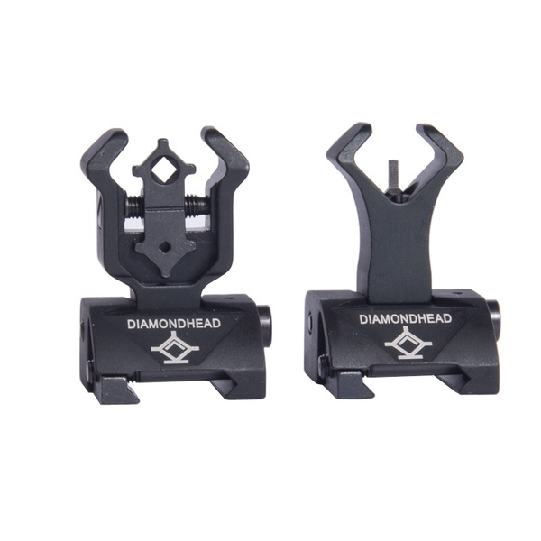 Diamondhead DIAMOND Iron Sight Flip-Up Rear Front Sight Folding Iron ...