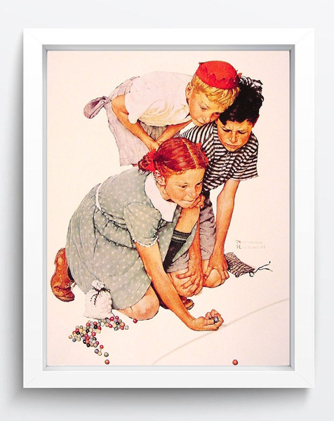 Wall Deco History Character illustrator Series Norman Rockwell marble ...