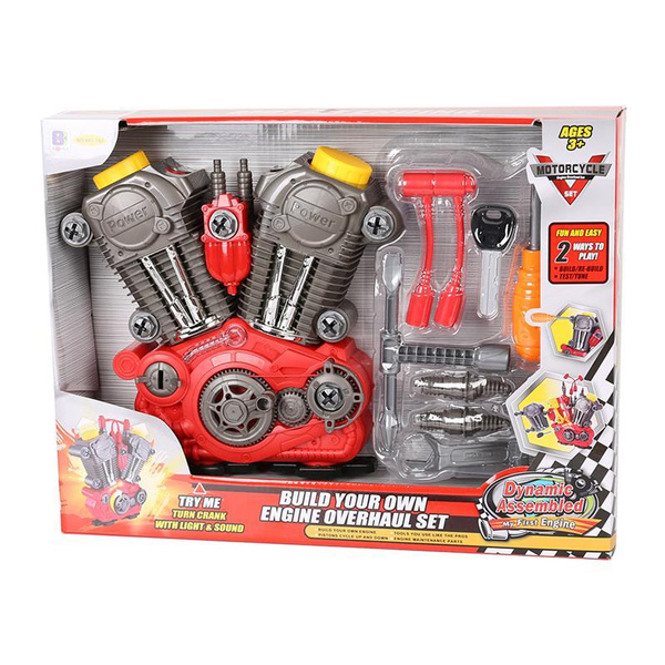 child Build-Your-Own Engine Play Set and Power Drill Kit Educational ...
