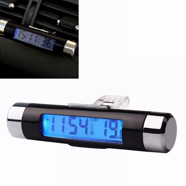 1pc Luminous 2 in 1 Car Useful Display Electronic Car Auto LED Digita ...