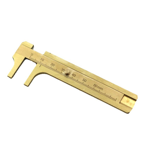 Mini Solid Brass Sliding Gauge Vernier Caliper 80mm 3.15Inch Jewelry ...