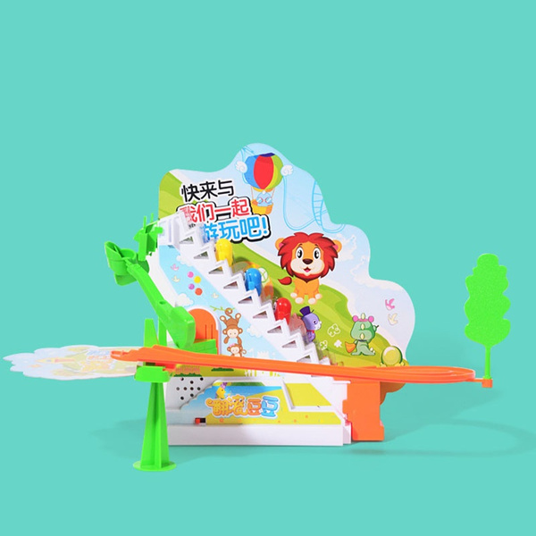 Lovely Electric Climbing Stairs Musical Interesting Slide Track Toys ...