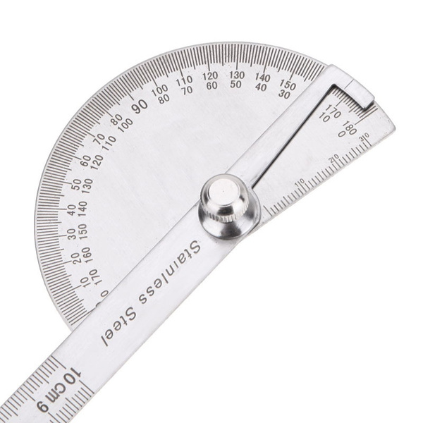 Stainless Steel 180 Degree Protractor Angle Finder Rotary Measuring ...