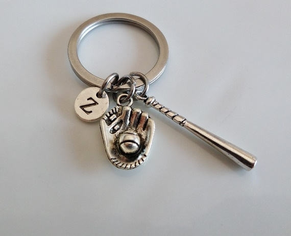 Softball keychain, Softball bats keychain, Baseball glove gift ...