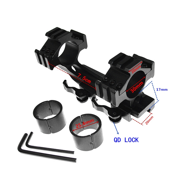 Tactical 25.4mm 30mm Dual Ring Tri Rails Cantilever Heavy Duty Scope ...