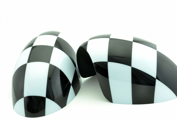 New 2× Checked Automatic Mirror Cover For MINI Cooper R56 R55 R57 R58 ...