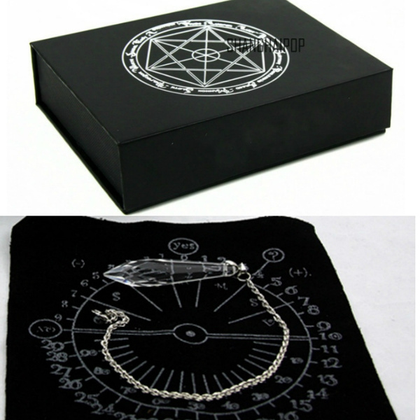 Tarot Table Pendulum Chart Crystal Velvet Wicca Divination Pagan Altar ...