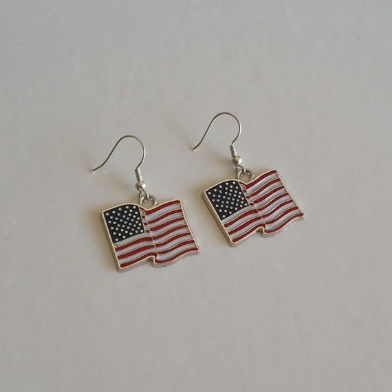 American Flag Earrings, USA Flag Dangle Earrings, Flag Hook Earrings ... American Flag Earrings, USA Flag Dangle Earrings, Flag Hook Earrings ...