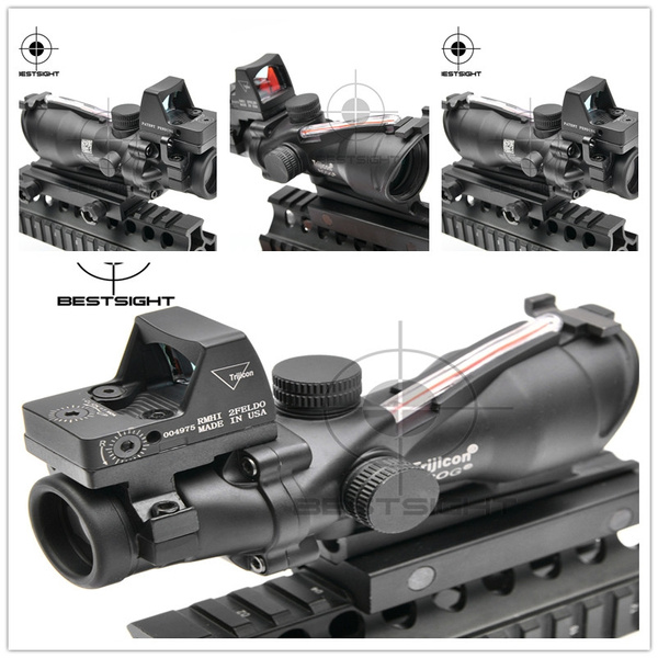 Trijicon ACOG 4X32 Sight Scope Real Red Fiber Source | Wish Trijicon ACOG 4X32 Sight Scope Real Red Fiber Source | Wish