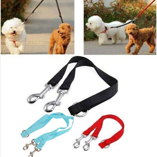Colorful Double Dog Coupler Dog Two Pet Dogs Walking Duplex Leash ...
