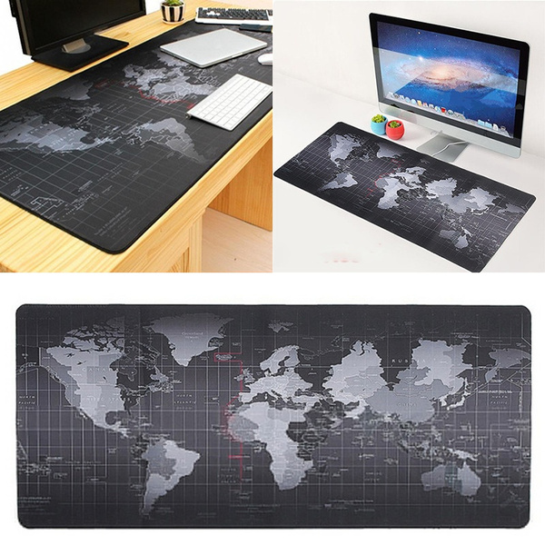 Large Size Big Mouse Mat Computer Keyboard Laptop Desktop World Map ...
