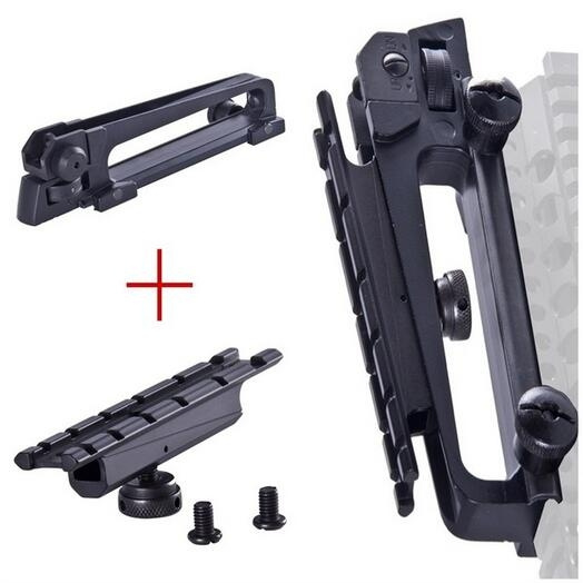 Detachable Carry Handle and rear sight With See through Picatinny Rail ...
