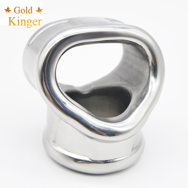 316L Stainless Steel Male Chastity Ball Protector Time Delay Ring Sex ...