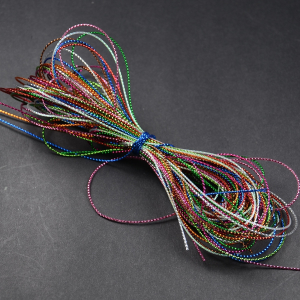 15bags(30m)/set Mixed 10 colors Fly Tying Glitter Rib Chironomid Trout ...