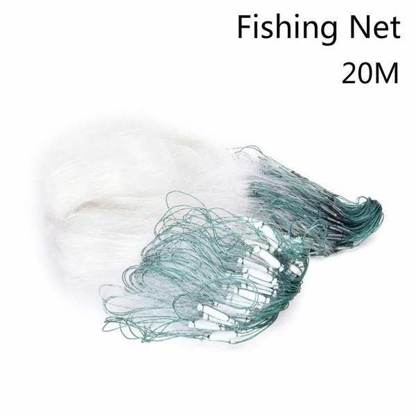 20M 1 Layer/ 3 Layers Gill Fishing Net with Float Fish Trap Rede De ...