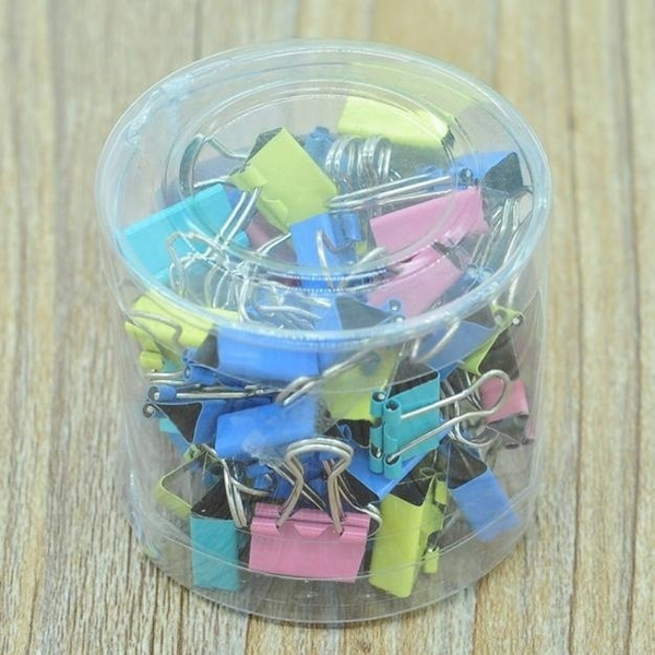 60x Colorful Metal Paper File Ticket Binder Clips 15mm For Home Office ...