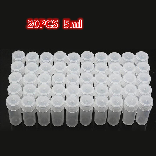 20pcs 5g Empty plastic bottle Liquid Container Storage 5ml with Screw ...