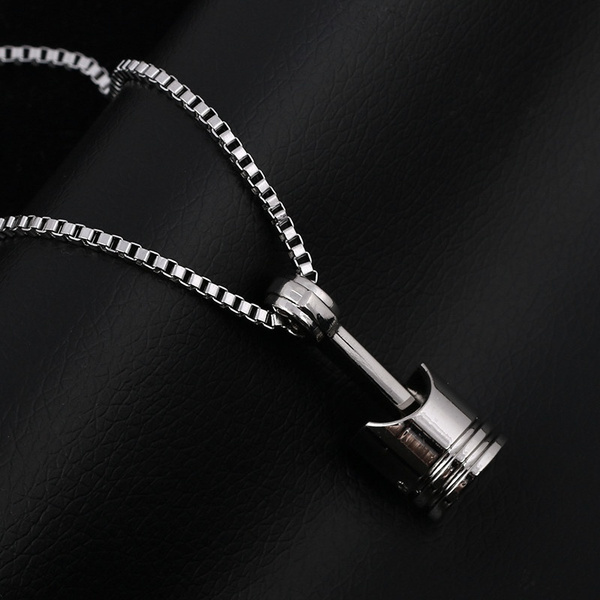 Mini Auto Accessories Piston Pendant Stainless Steel Necklace | Wish