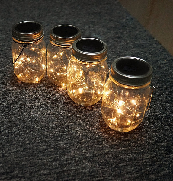 Solar Energy Charge Mason Jar Lid Insert Solar Powered Led Mason Jars ...