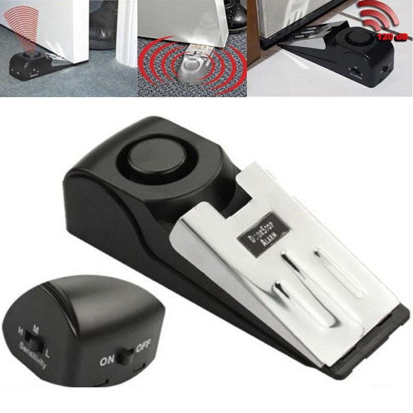 Door Stop Alarm Stopper Home Security Preventing Wedge Wireless Alert ...