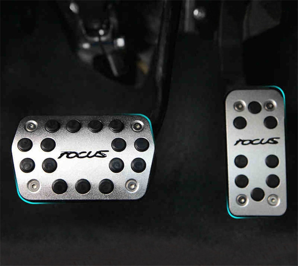 2pcs Aluminum Car Accelerator Pedals Pads Brake Pedal for AT Car For ...