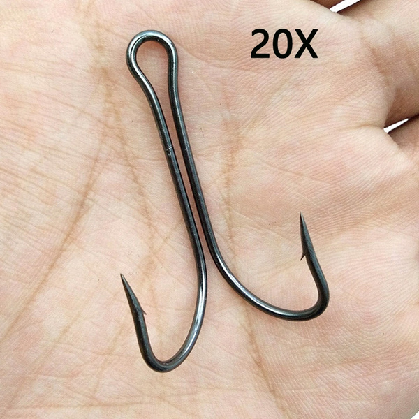 20pcs Double Fishing Hooks Anchor Hook Sea Fishing Tackle Size 8#-1# | Wish
