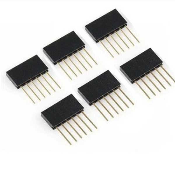10 50pcs 6 Pin Female Tall Stackable Header Connector Socket For