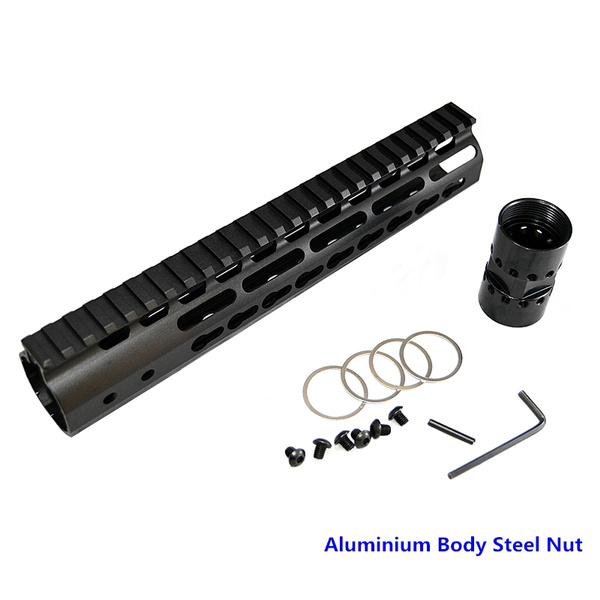 hunterking 10" inch Aluminium Body Steel Nut Free Float NSR KeyMod ...