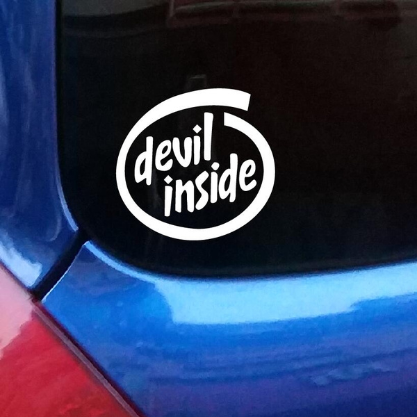 Devil Inside Cut Vinyl Decal Car Sticker Truck Car Window Bumper ...