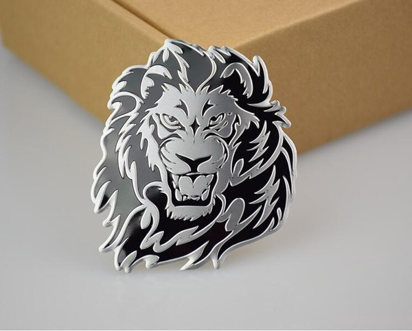 3D personality lion auto logo car sticker metal badge emblem tail decal ...
