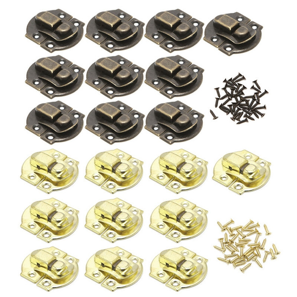 10X Metal Lock Catch AntiqueCurved Buckle Horn Clasp Hook Jewelry Box ...