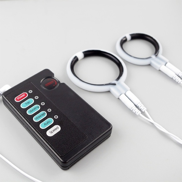 Male Peniss Extender Electro Stimulation Toys for Men Stim Silicone ...