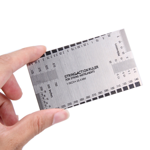 Stainless Steel Guitar Accessories Acoustic String Action Ruler Gauge ...