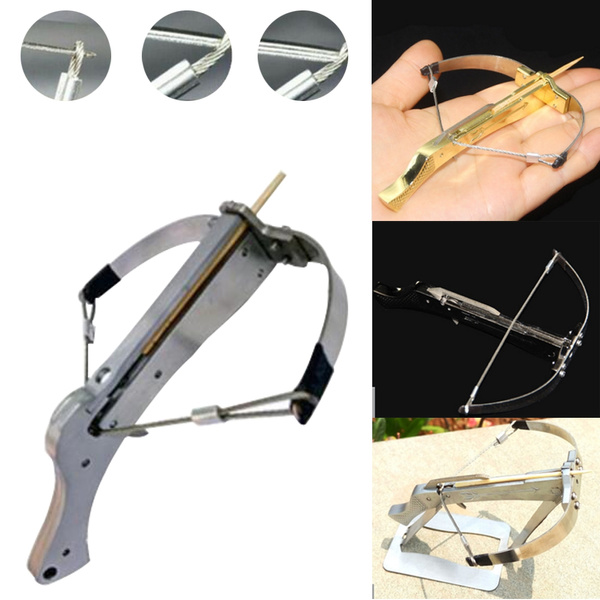 Kids Toy Metal Stainless Steel Mini Crossbow Toothpicks Bow Arrow Kids ...