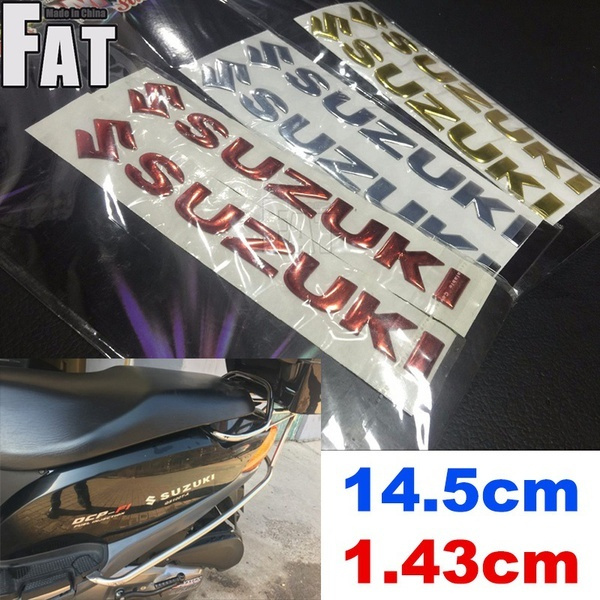 2pcs/set Motorcycle 3D Logo Fuel Oil Tank Stickers Decal for Suzuki ...