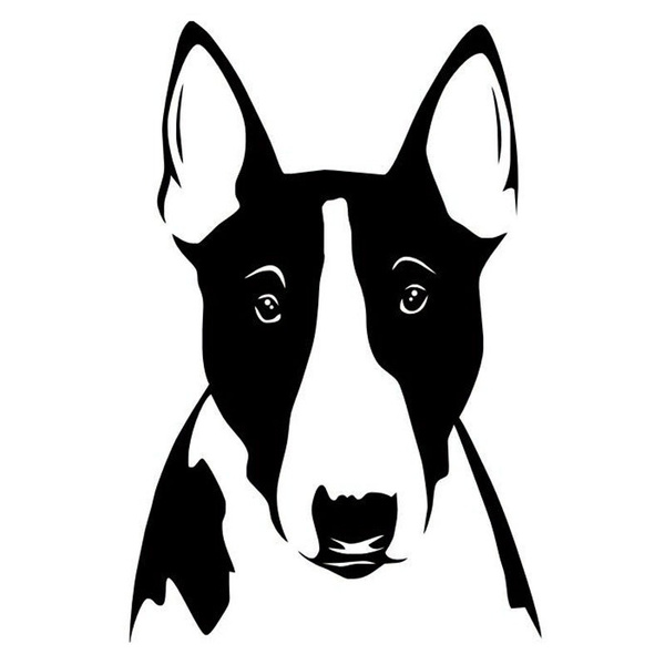 10*15.1cm Bull Terrier Dog Fashion Car Sticker Funny vinyl car styling ...