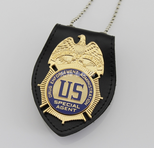 United States drug control / narcotics Department DEA metal badges ...
