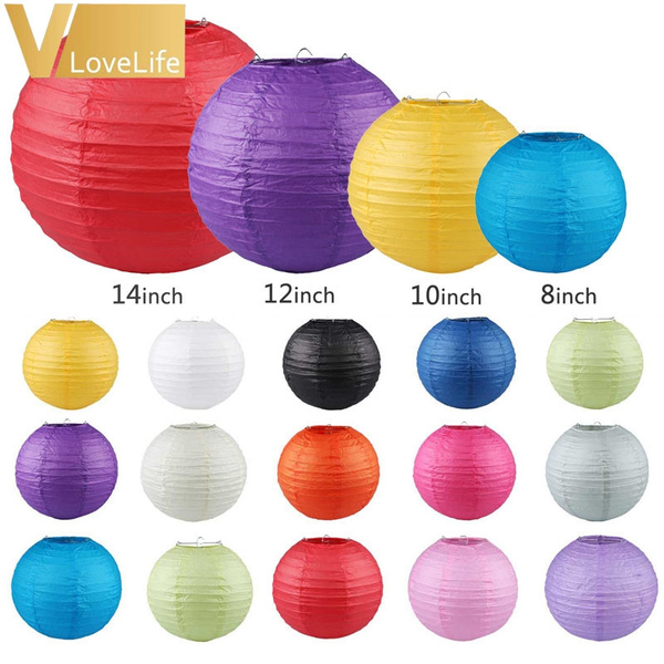 10" (25CM) Decorative Paper Lampion Ball Festival Supplies Chinese ...