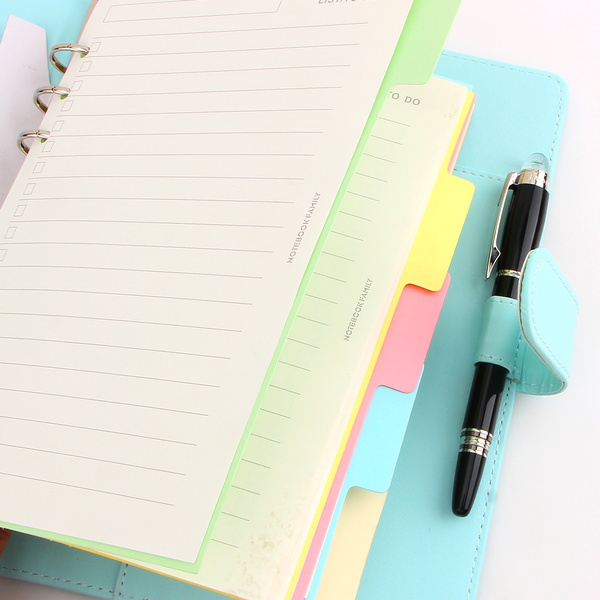 5 Pcs A5/A6/A7 Original Classic Spiral Notebook Divider, Cute Fine ...