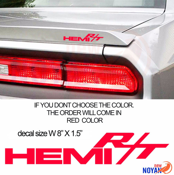 3X HEMI RT, DODGE CAR DECAL, CHALLENGER, CHARGER, DIE CIT STICKER | Wish